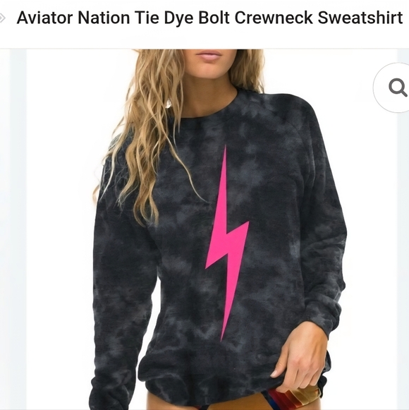 Aviator Nation | Sweaters | Aviator Nation Black Sweater With Pink ...